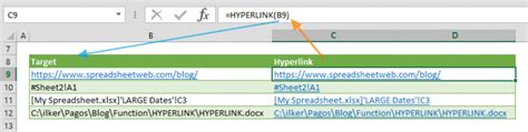 Excel HYPERLINK Formula