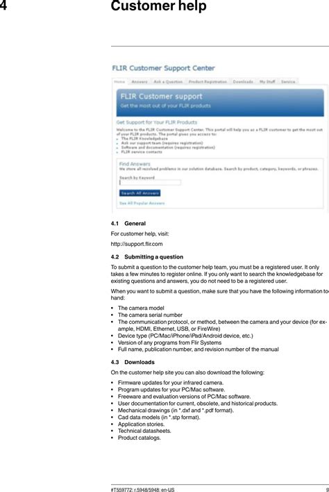 Flir Systems Flirt62101 Infrared Camera With Wlan Interface User Manual Usermanual