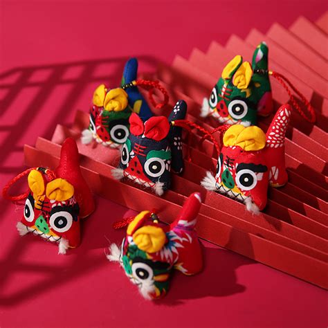 非遗手工布老虎年中国风民间工艺品特色送礼吉祥物民俗公仔摆件 虎窝淘