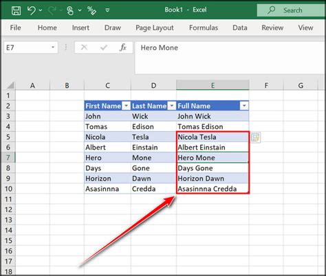 Combine First And Last Names In Ms Excel Quick Ways 2024