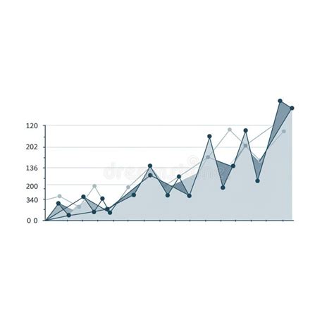 Line Graph Displays Data On A Grid Horizontal Axis X Axis Shows Time Or Category Stock