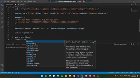 Pembuatan Prayer Times Api With Python Uts Pat Youtube