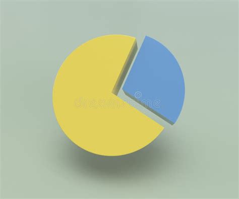 Colorful Pie Chart Graph Icon 3d Illustration Minimal 3d Render