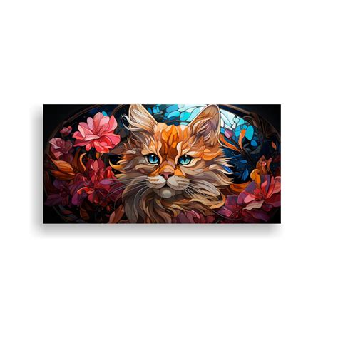 Cuadro Decorativo De Gatos Sonrientes En Colores Adorables Decocuadros
