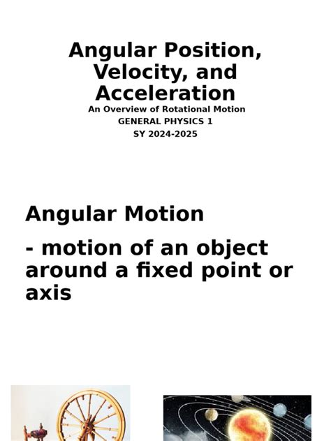 21 Angular Position Velocity And Acceleration General Physics 1 Pdf Angle Velocity