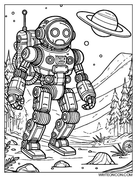 32 무료 인쇄 가능한 로봇 색칠하기 성인 및 어린이를 위한 시트 및 그림 소녀 및 소년 Pdf