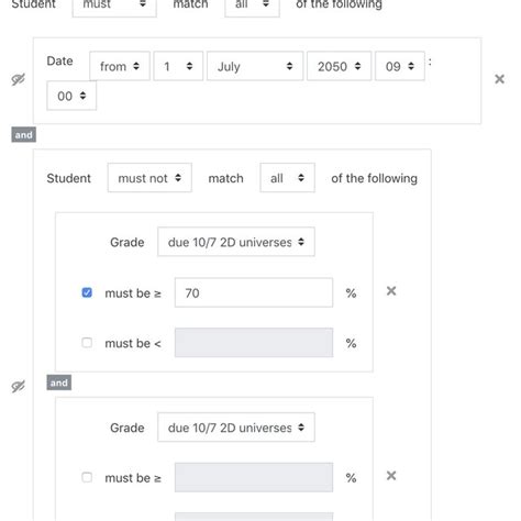 Grade Less Than A Threshold Or No Grade In Moodle Quiz Settings Download Scientific Diagram