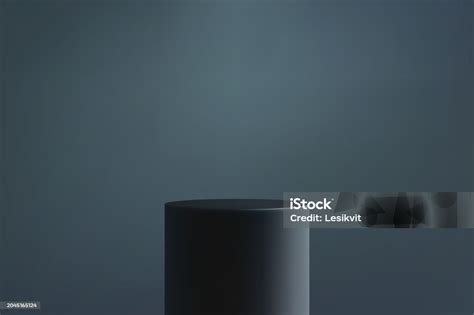 어두운 배경에 검은색 원통형 연단 디자인을 위한 벡터 템플릿입니다 0명에 대한 스톡 벡터 아트 및 기타 이미지 0명 3차원 형태 Fashion Show Istock