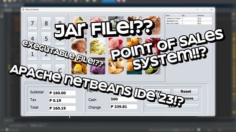 Point Of Sales Pos From Apache Netbeans Ide 23 With Exe Runnable Jar File And Exe File