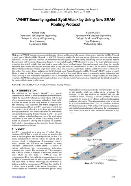 Vanet Security Against Sybil Attack By Using New Sran Routing Protocol
