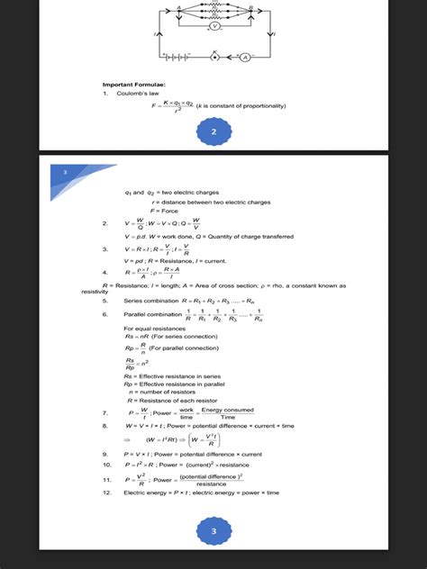 Electricity Cheat Sheet Pdf Voltage Applied And Interdisciplinary