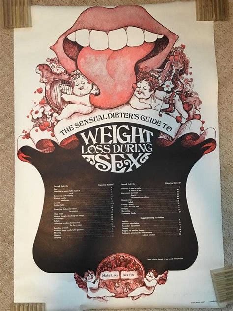 Rare Sex Calorie Chart 1972 Studio One Rare Sex Calorie Chart 1972 Studio One