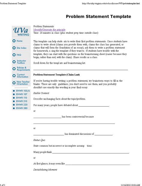 Problem Statement Template Streamline Your Problem Analysis With Our Customizable Template