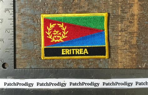 Vintage ERITREA Country National Flag Emblem Travel Souvenir Iron On Patch East Africa S