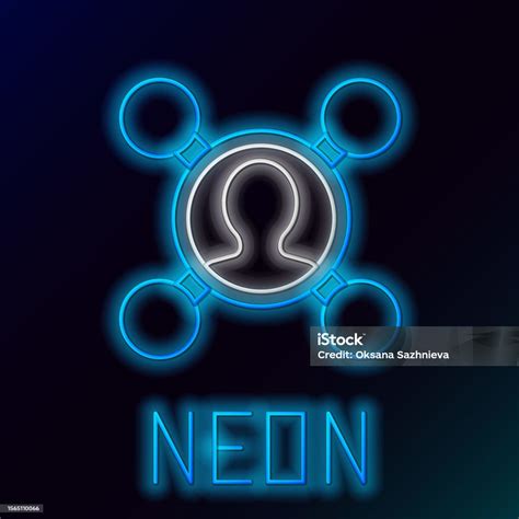 빛나는 네온 라인 공유 아이콘은 검은 배경에 분리되어 있습니다 공유 커뮤니케이션 픽토그램 소셜 미디어 연결 네트워크 배포 다채로운 개요 개념입니다 벡터 3차원 형태에 대한