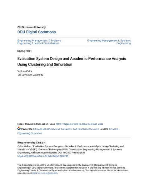Pdf Evaluation System Design And Academic Performance Analysis Using