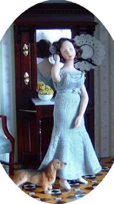 1 12th Scale Ladies Evening Gown C 1933 Knitting Pattern By Frances Powell Knitting Patterns