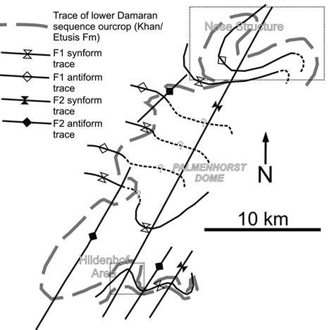 Fold Interference Patterns In The Khan Palmenhorst Area As Inferred Download Scientific
