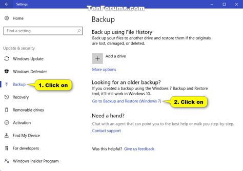 Windows Backup Set Up In Windows 10 Windows 10 Tutorials