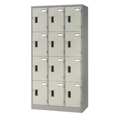 ตู้ล็อคเกอร์ 12 ช่อง สีเทาสลับ เฟอร์ราเดค Lk 012 ตู้ล็อคเกอร์