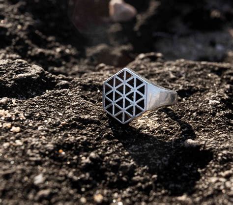 Tetractys Of Pythagoras Ring Powerful Symbol Of Sacred Etsy