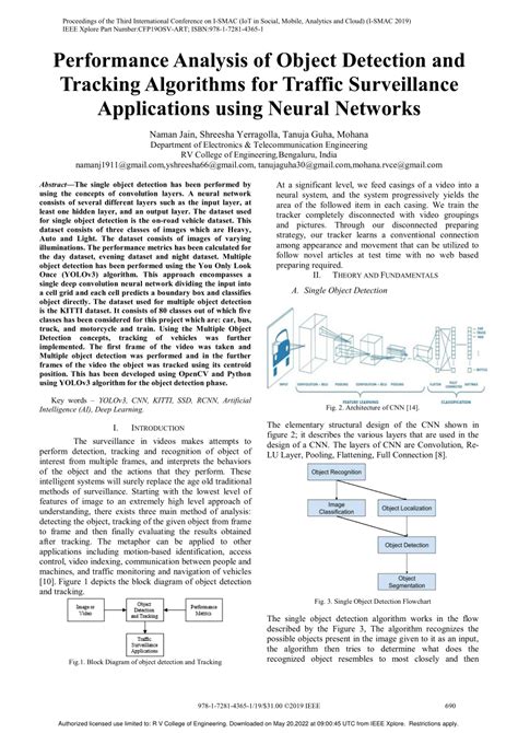 Pdf Performance Analysis Of Object Detection And Tracking Algorithms