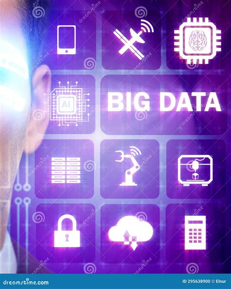 Big Data Modern Computing Concept With Businessman Stock Photo Image Of Center Internet