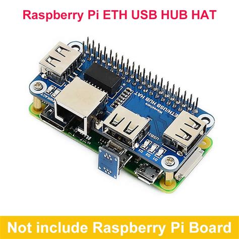 Placa De Expans O Para Raspberry Pi HUB Ethernet USB HAT Rede RJ45 3 Portas USB