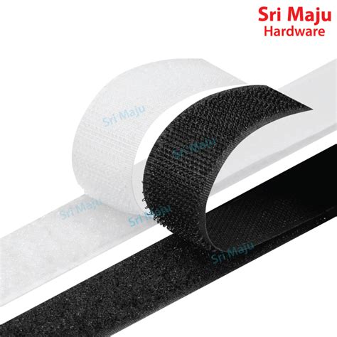 Maju 25mm Black White Hoop And Loop Magic Tape Fastener Mosquito Net Zip