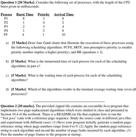 solved question 1 [20 marks] consider the following set of