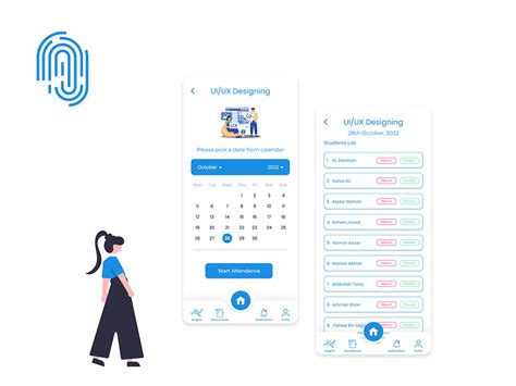 Attendance App Design Uiux 3 Images Behance