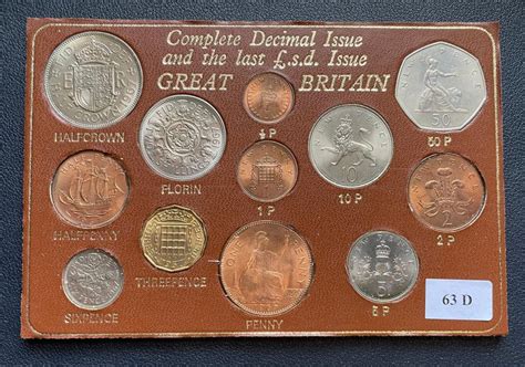 Lot Great Britain Complete Decimal And The Last Pound Sterling Issue