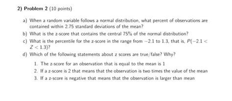 solved 2 problem 2 10 points a when a random variable