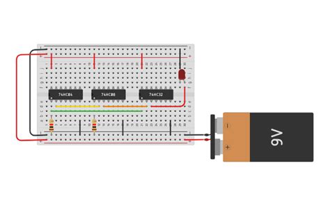 Circuit Design Not A And B Or A Tinkercad
