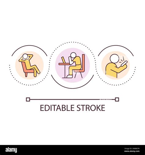 Sedentary Lifestyle Loop Concept Icon Stock Vector Image And Art Alamy