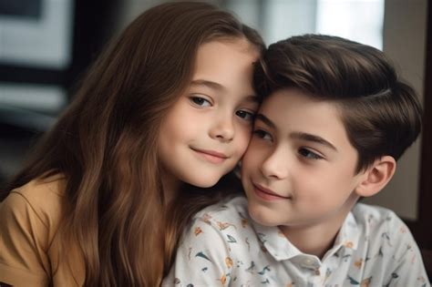 Premium Ai Image Cropped Shot Of An Affectionate Brother And Sister