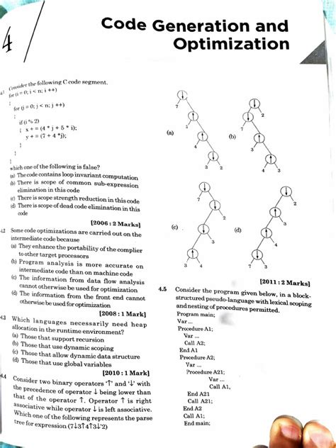 Code Optimization Questions For Discussion Pdf C Programming Language Computer Architecture