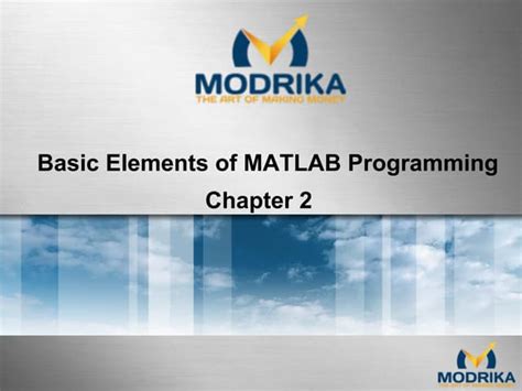 Introduction To Matlab For Finance Modrika Ppt