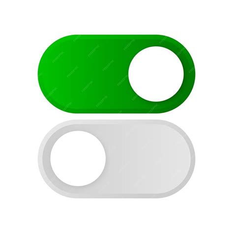 Premium Vector On And Off Toggle Switch Buttons Modern User Interface Mockup Template Button