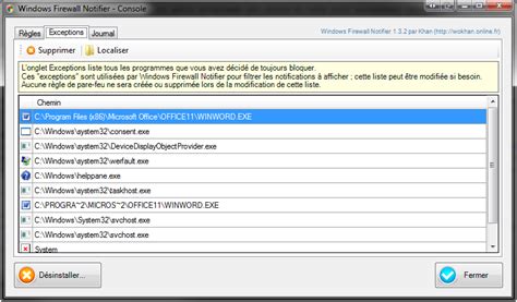 Windows Firewall Notifier