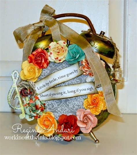 Workin Out The Inks Altered Assemblage Clock And Moon Lights