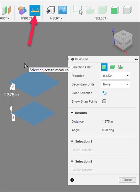 Solved After Using Offset Plane How Can I Confirm The Distance From A