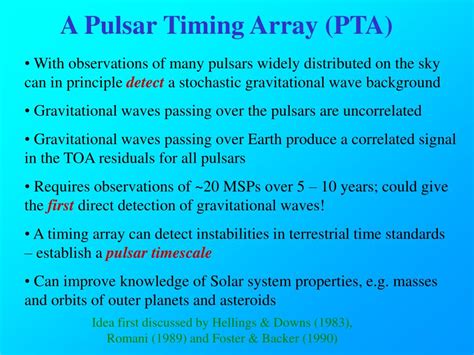 Ppt Detection Of Gravitational Waves With Pulsar Timing Powerpoint Presentation Id 1019419