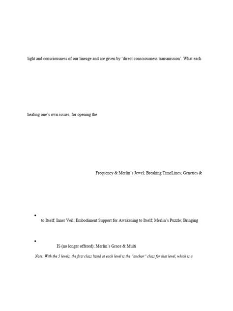 Class Descriptions Pdf Kundalini Consciousness