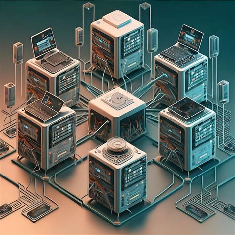 Premium Photo Modern Server Design Technological Elements Ai Generated