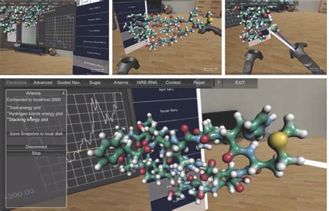 Interactive Molecular Dynamics In Virtual Reality The Top Row Shows