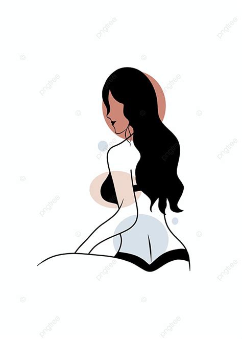 Sexy Girl Simple Art Line Background Sexy Girl Long Hair Background Image For Free Download
