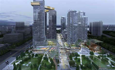 공동주택에 있는 나래 신님의 핀 도시 디자인 다이어그램 초고층 건물 조감도