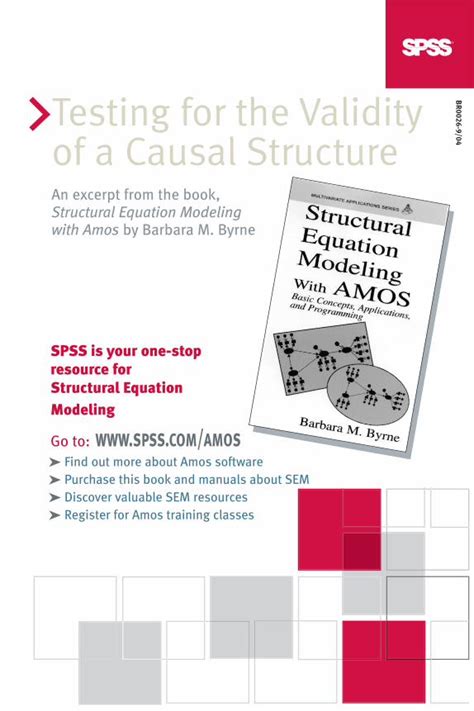 pdf testing for the validity of a causal structure spssmodeling