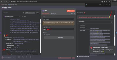 Error Non Whitespace Before First Tag Questions N8n Community